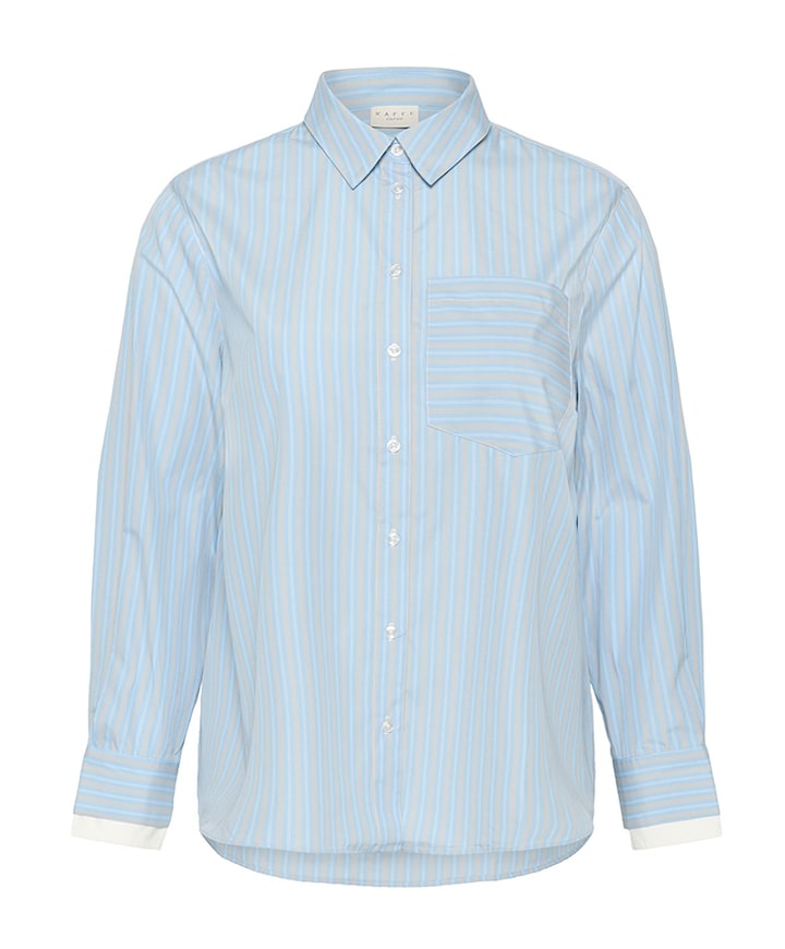 KAFFE Curve Dames blouse blauw 172980 | Van Tilburg