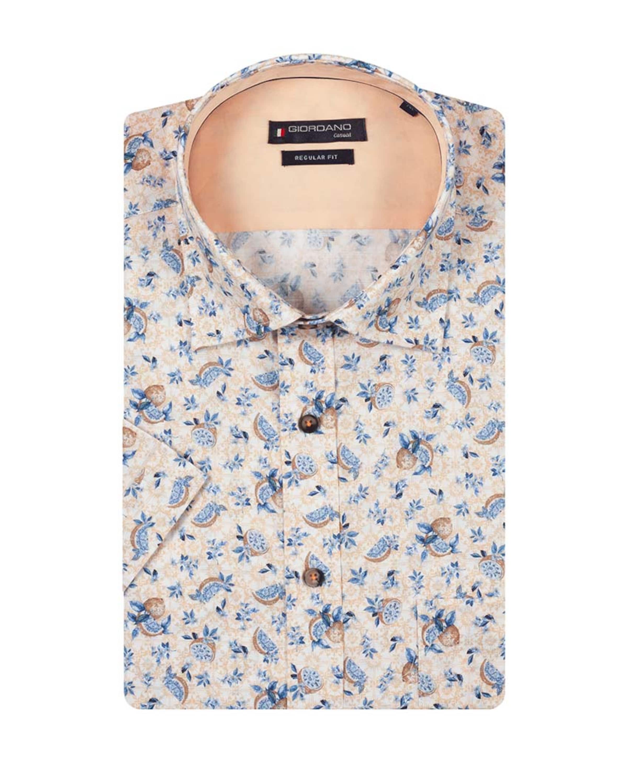 Giordano Heren overhemd korte mouw groen 193960